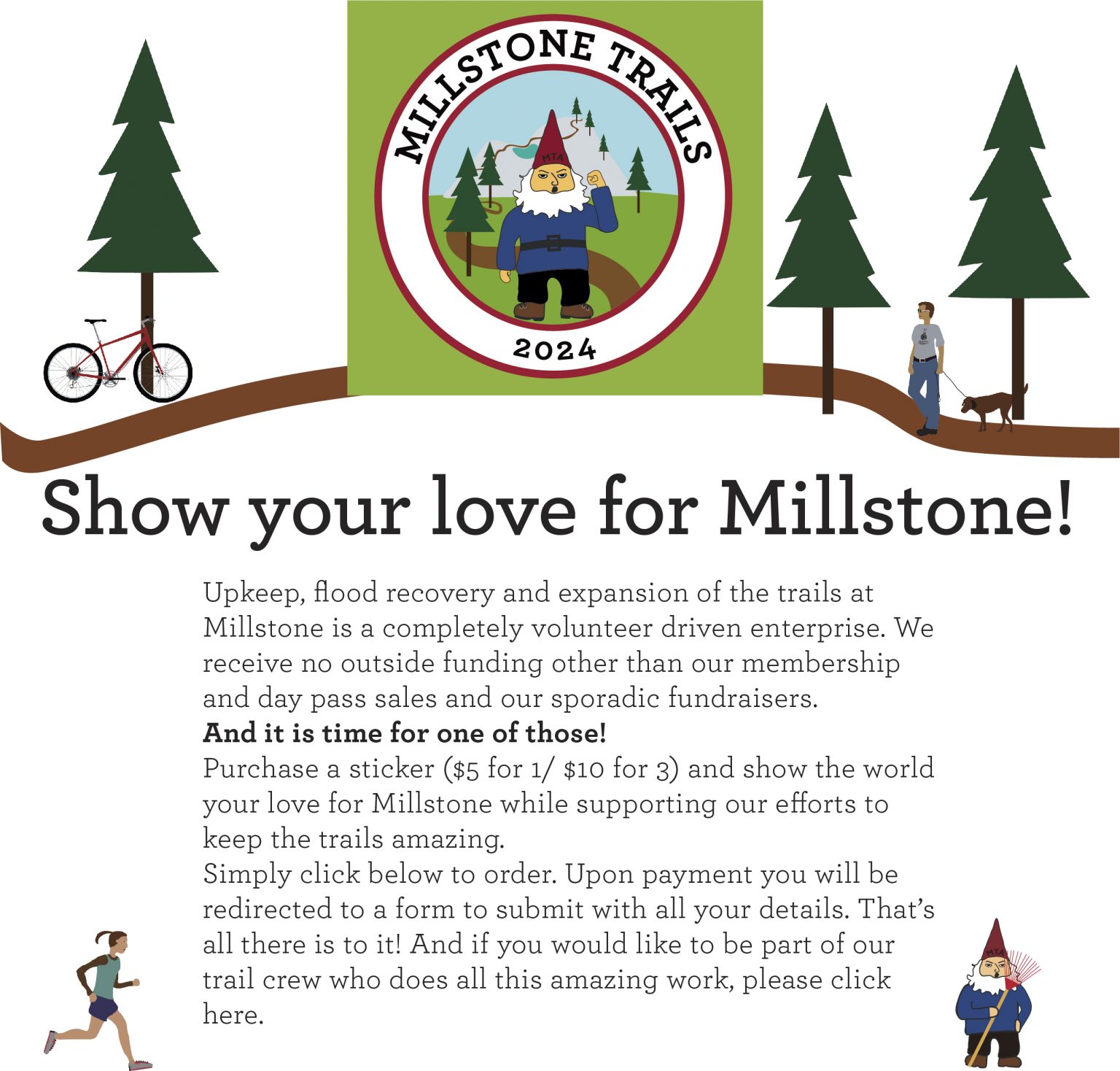 Millstone 2024 Sticker – Millstone Trails Association